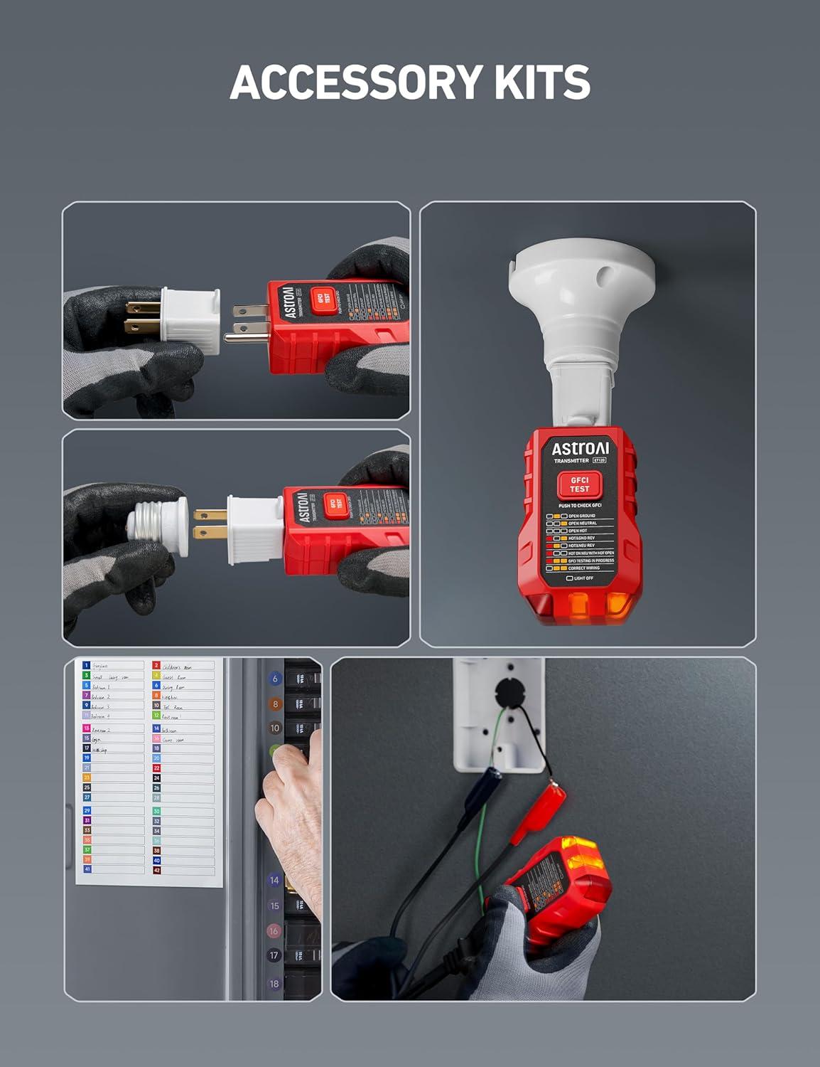 AstroAI Circuit Breaker Finder with GFCI Outlet Tester, Electrical ...