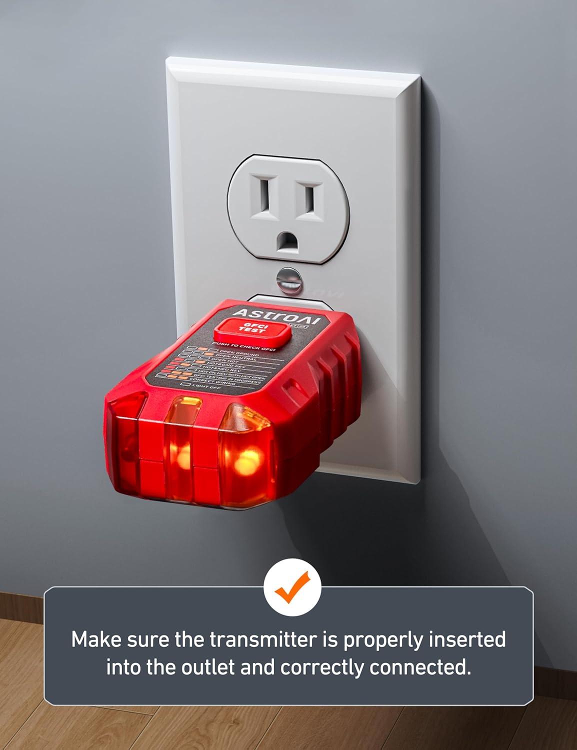 AstroAI Circuit Breaker Finder with GFCI Outlet Tester, Electrical ...